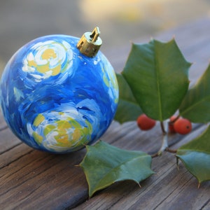 Custom Handpainted Ornament Starry Night Starry Night | Etsy