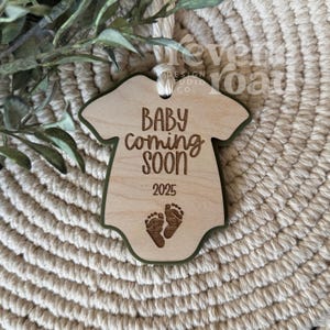 Baby Coming Soon Announcement Ornament Pregnancy Christmas Ornament ...