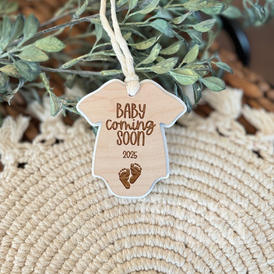 Baby Coming Soon Announcement Ornament Pregnancy Christmas Ornament ...