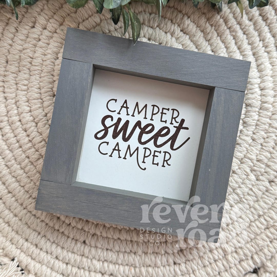 Camper Sweet Camper Framed Mini Signs | Camping Decor - Etsy