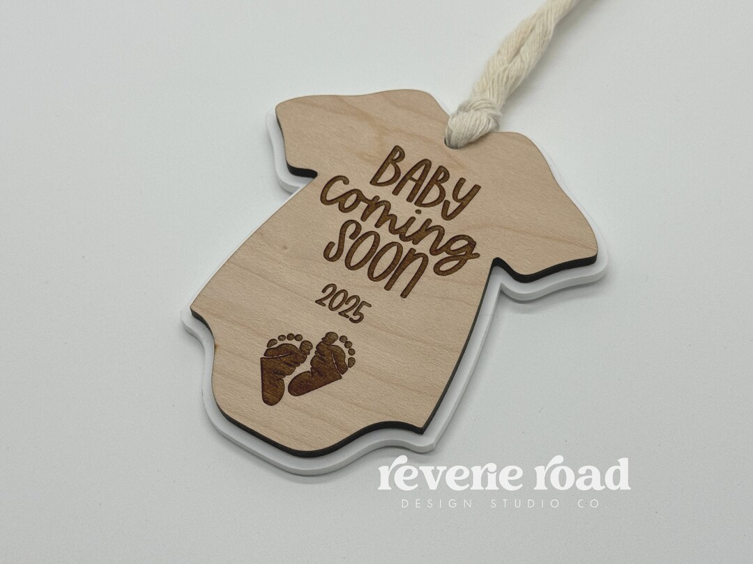 Baby Coming Soon Announcement Ornament Pregnancy Announcement Pregnancy ...