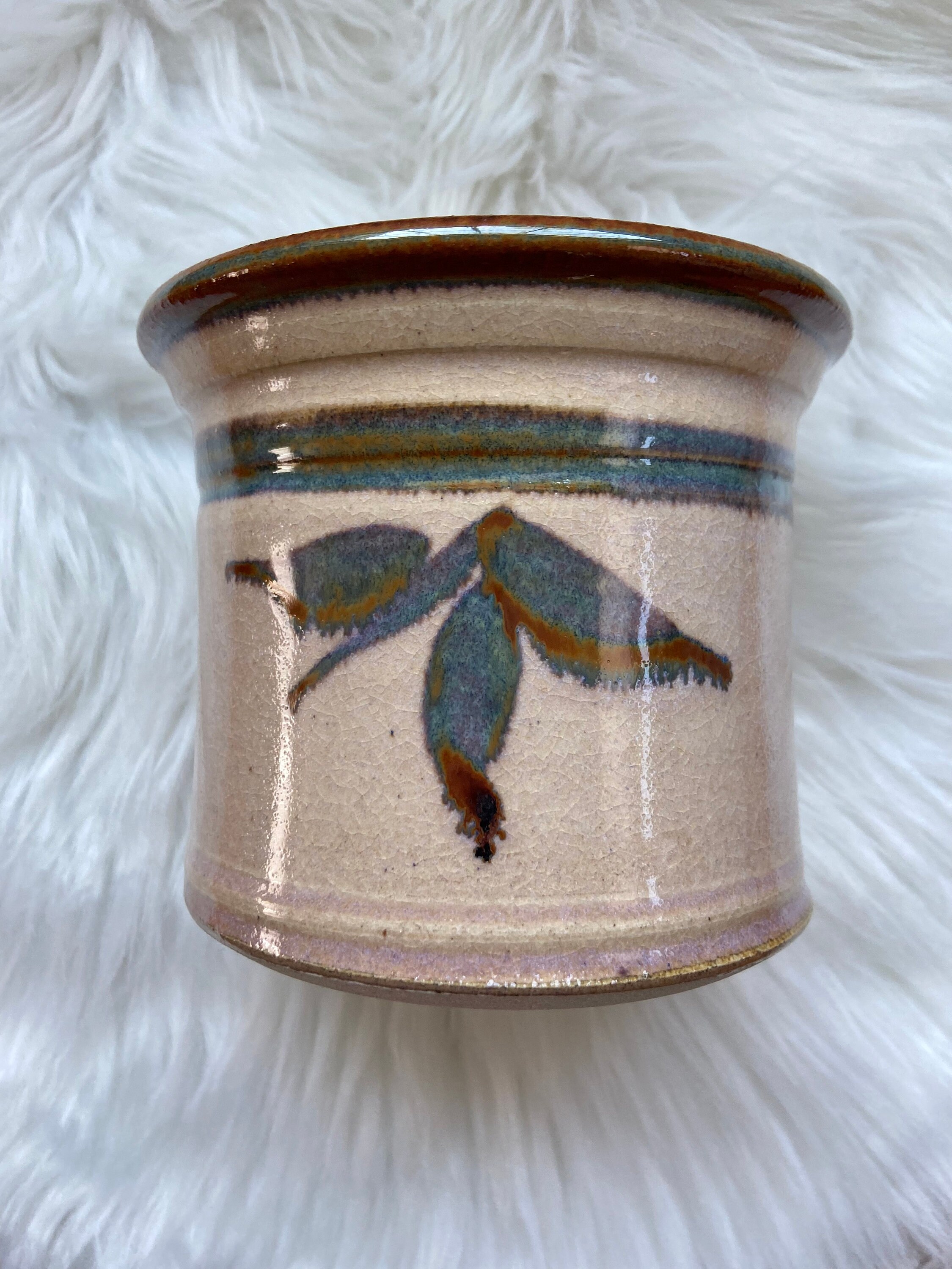 Vintage Studio Mariposa Pottery Vase, Glazed Ceramic Container - Etsy