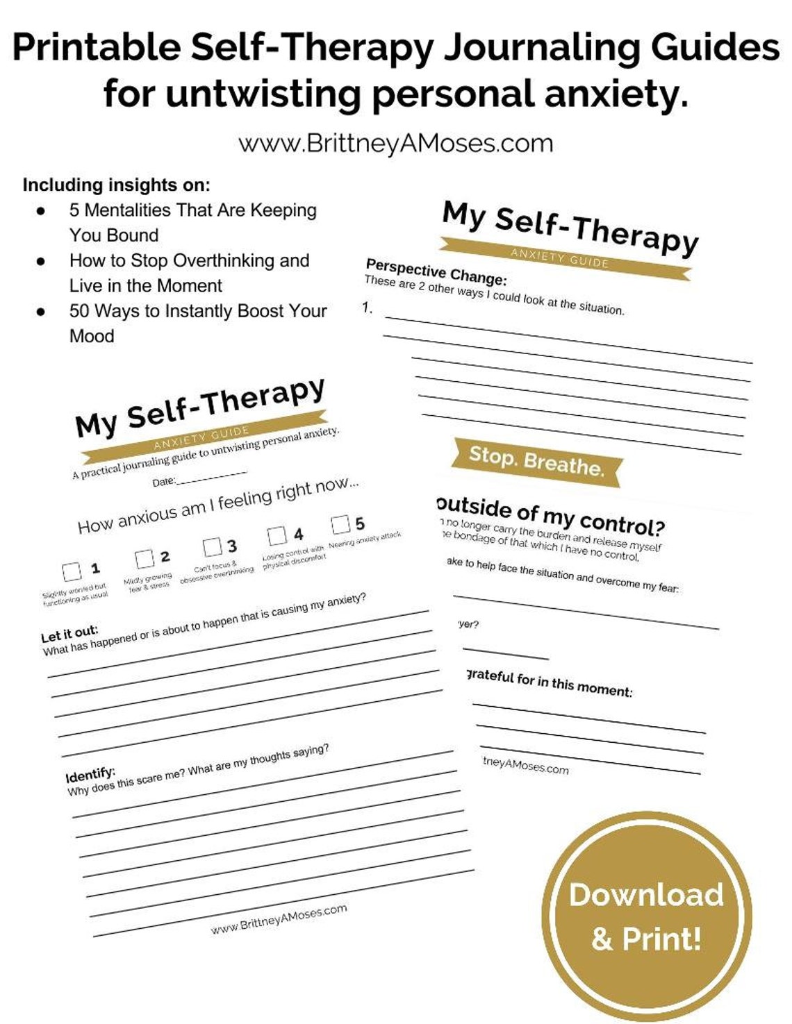 My Self Therapy Anxiety Guide - Etsy