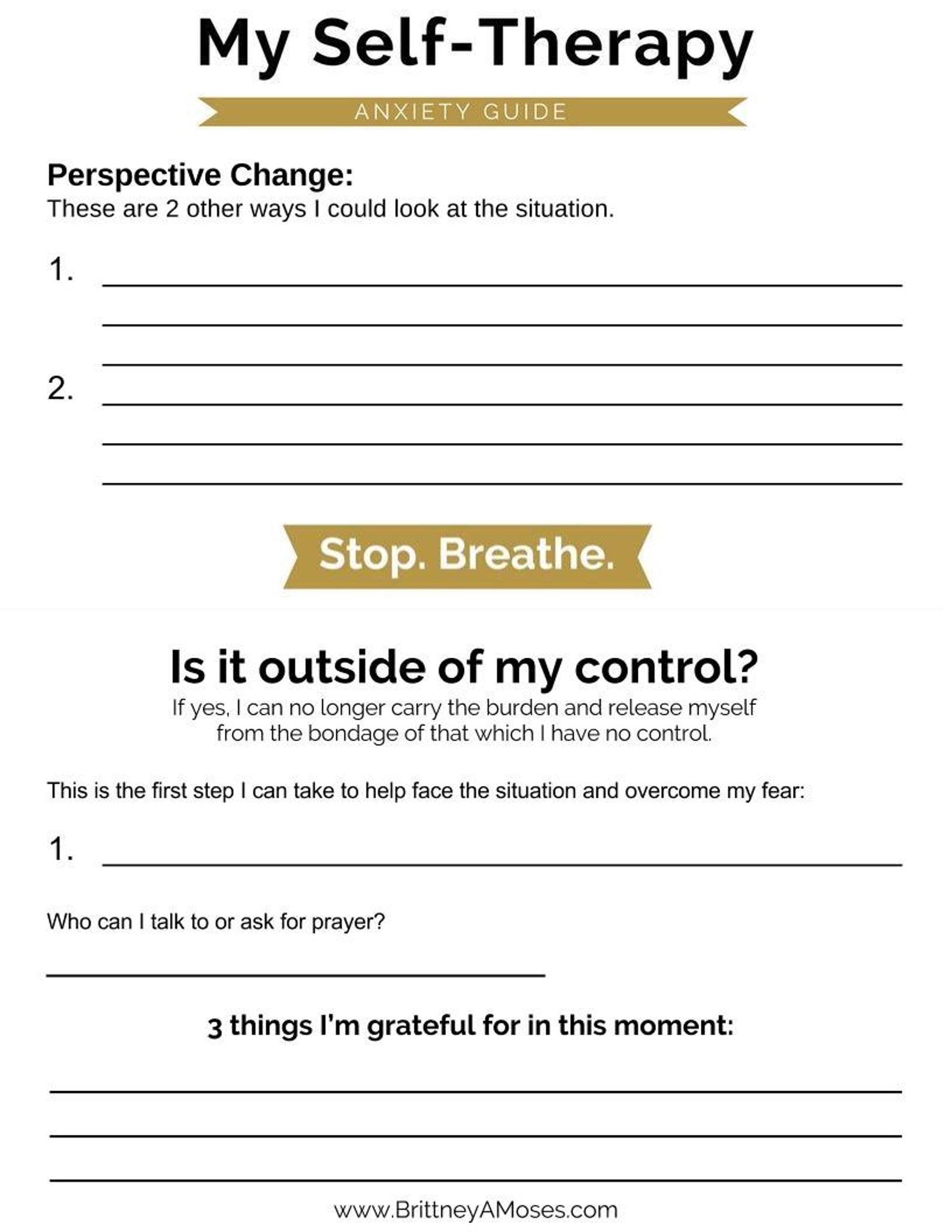 My Self Therapy Anxiety Guide - Etsy