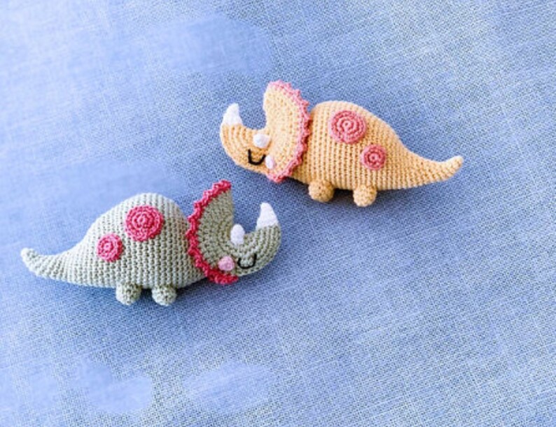 Triceratops Amigurumi Crochet Pattern - Etsy