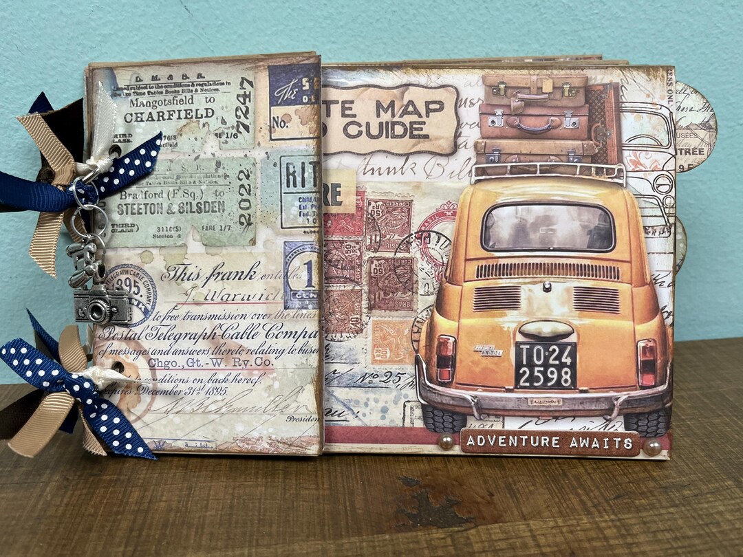 Travel Paper Bag Scrapbook Photo Album - Etsy