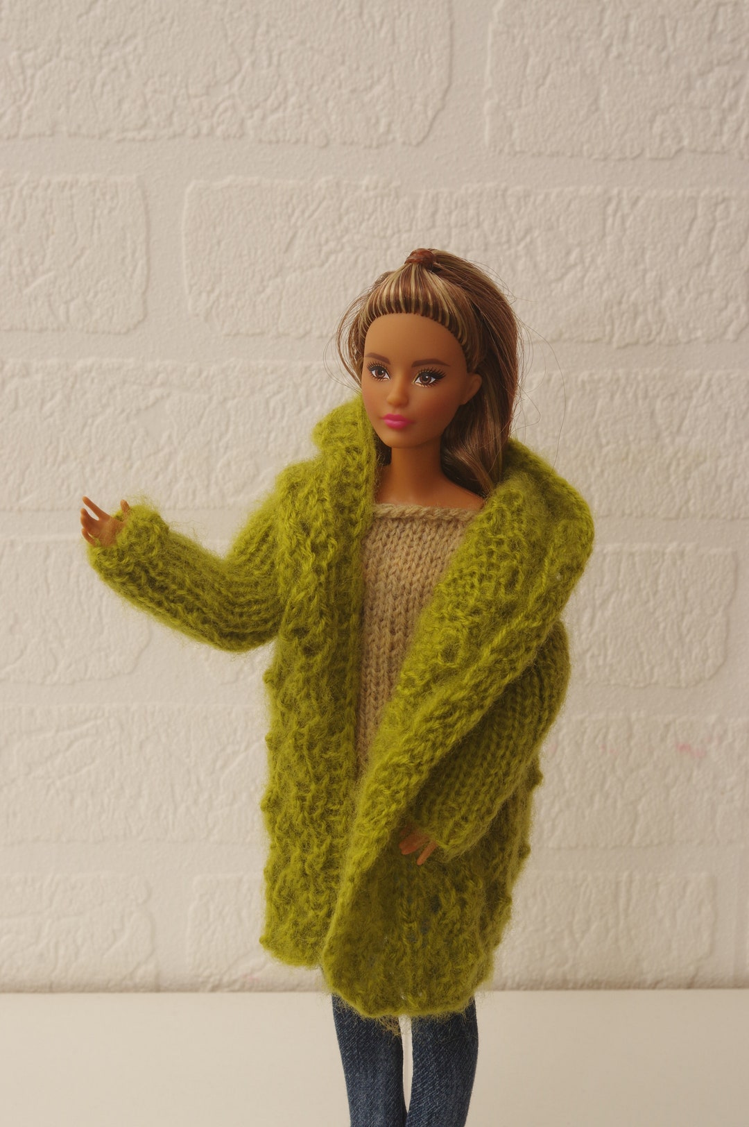 Doll Cardigan With Hoodie for 12 Inch Doll, Doll Outfit, Gift for Doll ...