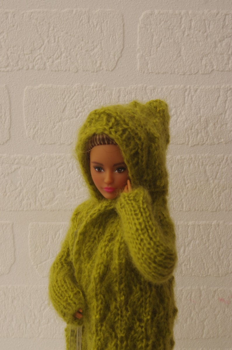 Doll Cardigan With Hoodie for 12 Inch Doll, Doll Outfit, Gift for Doll ...
