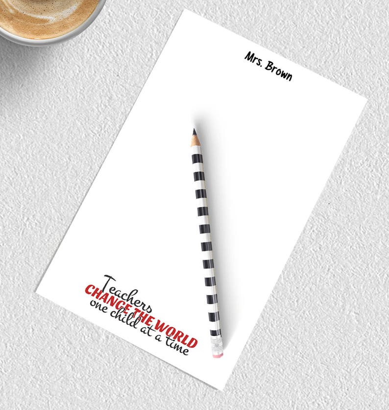 Teacher Gift, Teacher Stationary, Personalized Notepad Set, Stationery ...