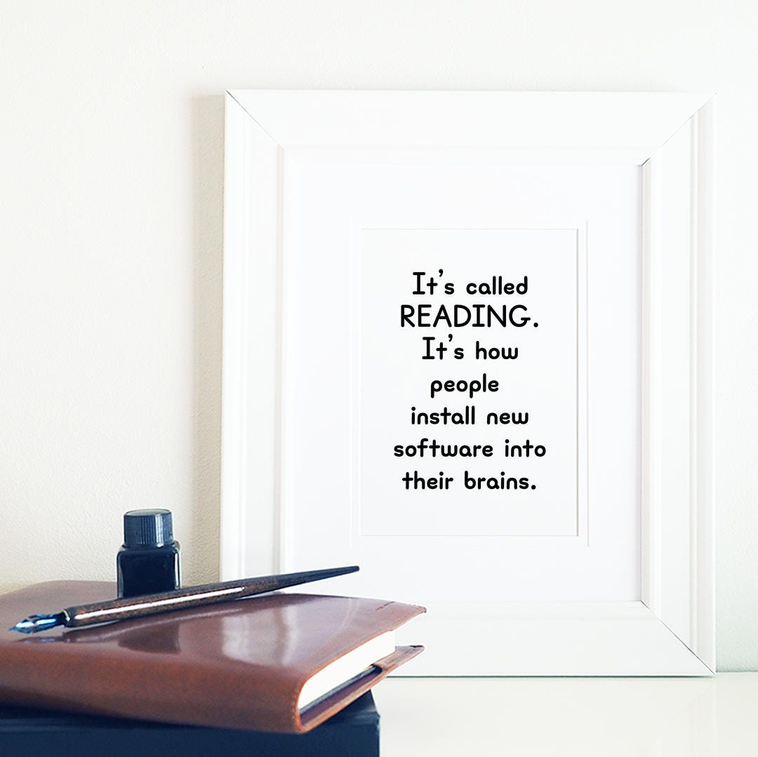 Reading Sign, Gift for Book Lover Sign, Funny Print, Funny Wall Art ...