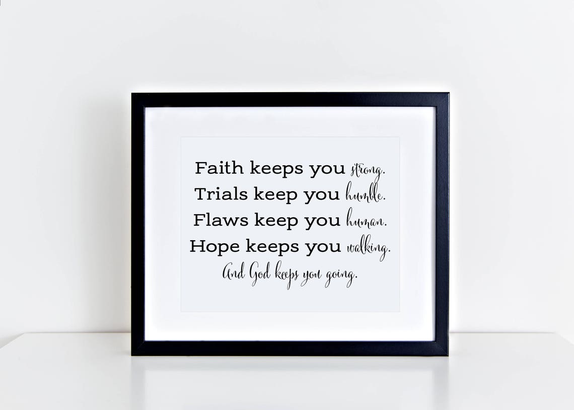 Faith Sign, INSTANT DOWNLOAD, Printable Wall Art, Inspirational Print ...