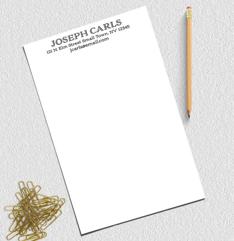 Personalized Notepad for Men, Notepad With Address, Personalized ...