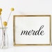 Merde Funny Sign,instant DOWNLOAD, Funny Wall Art, Funny Print ...