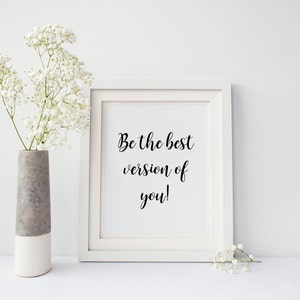 Be the Best Wall Print, Inspirational Wall Art, Motivational Wall Decor ...