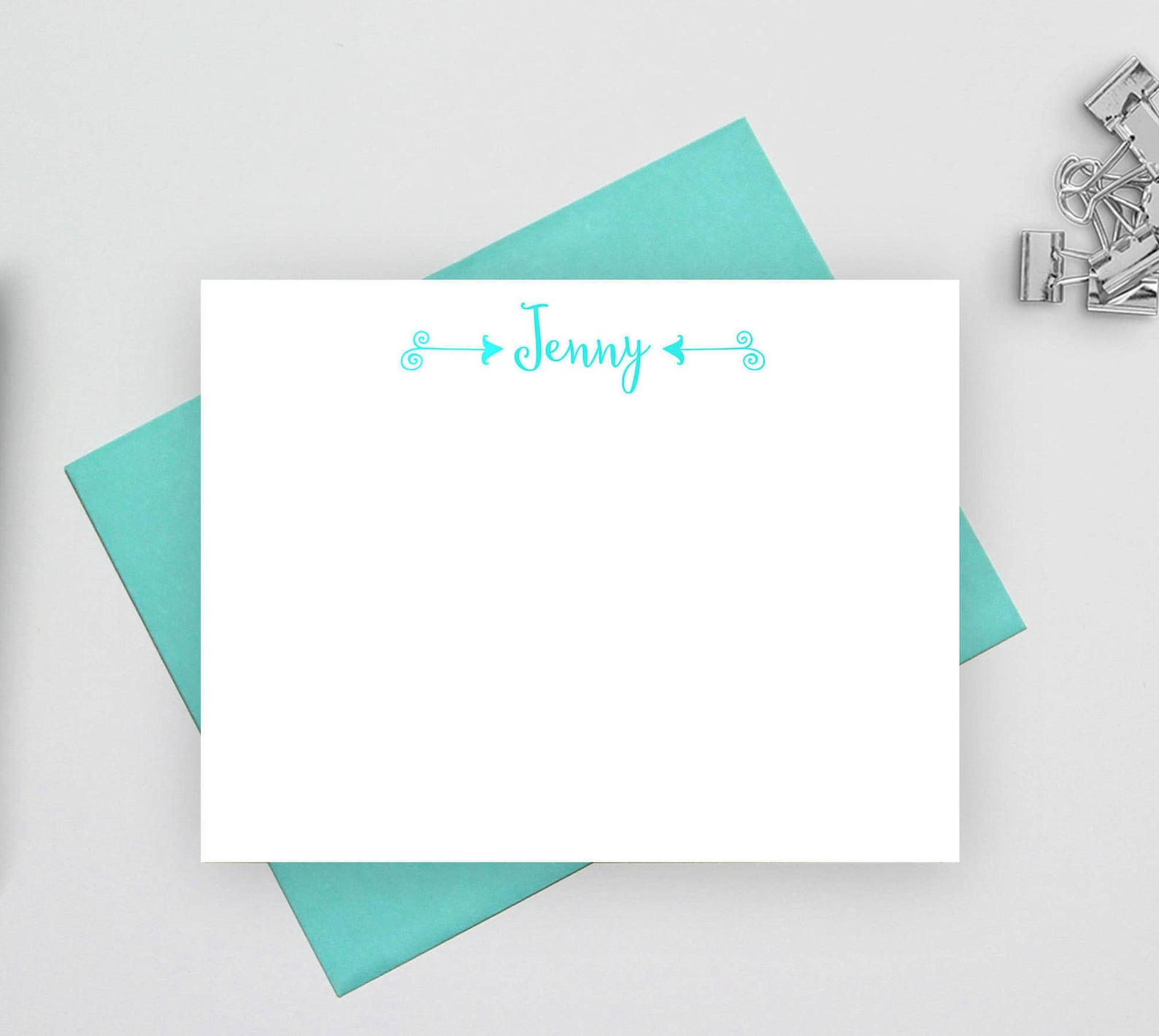 Personalized Stationery Set, Arrow Stationery Notecard, Personalized ...