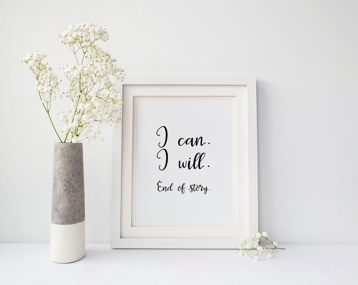 I Can Digital Print, INSTANT DOWNLOAD, Inspirational Wall Art ...
