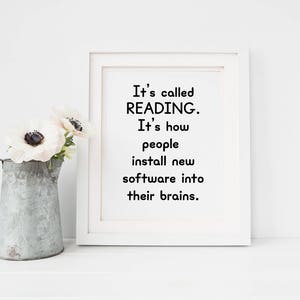 Reading Sign, Gift for Book Lover Sign, Funny Print, Funny Wall Art ...