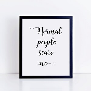 Normal People Print Funny Prints Funny Wall Art Funny - Etsy