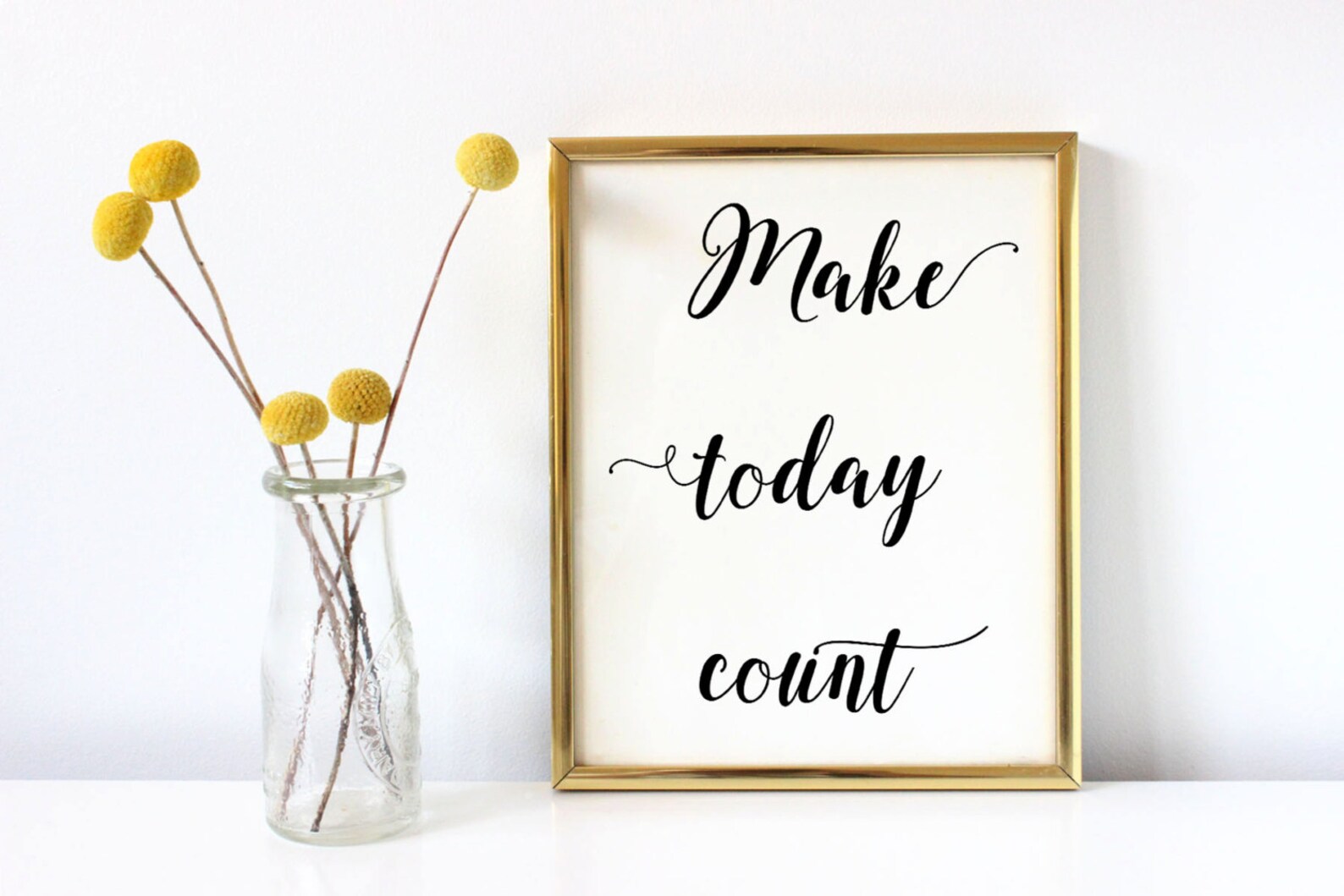 Make Today Count Print, INSTANT DOWNLOAD, Inspirational Wall Art ...