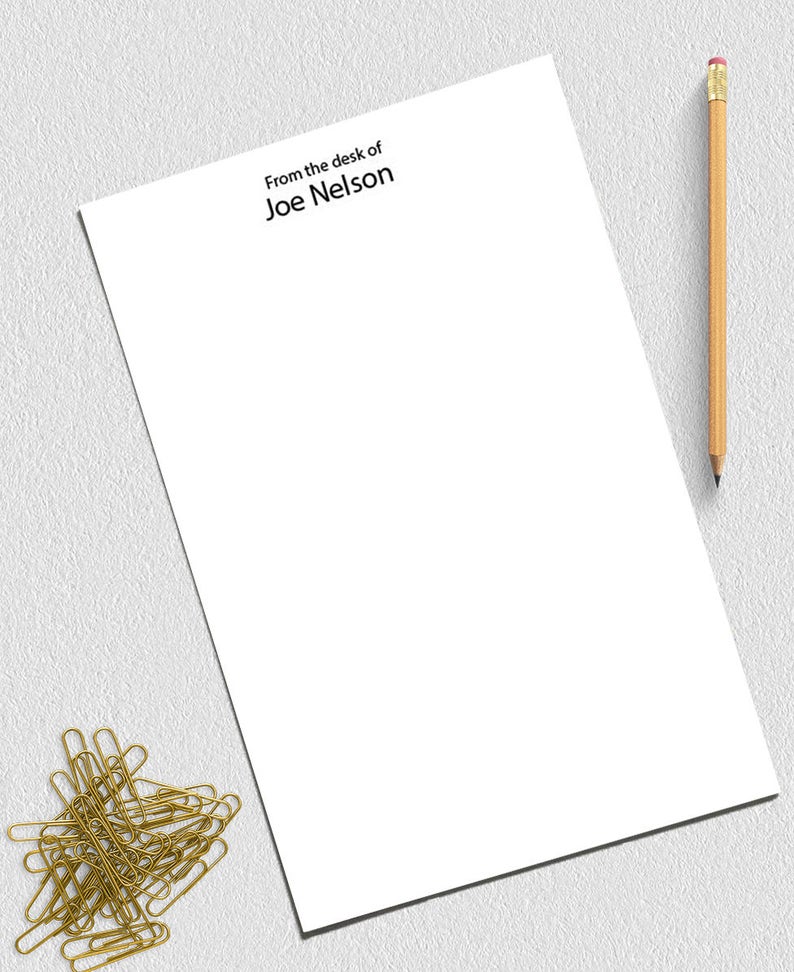 Personalized Notepad, From the Desk of Notepad, Custom Notepad ...