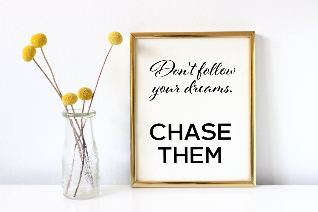 Dream Digital Print, INSTANT DOWNLOAD, Inspirational Wall Art ...
