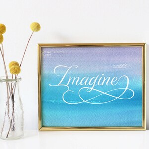 Imagine Wall Art, INSTANT DOWNLOAD, Bedroom Decor, Bedroom Print ...