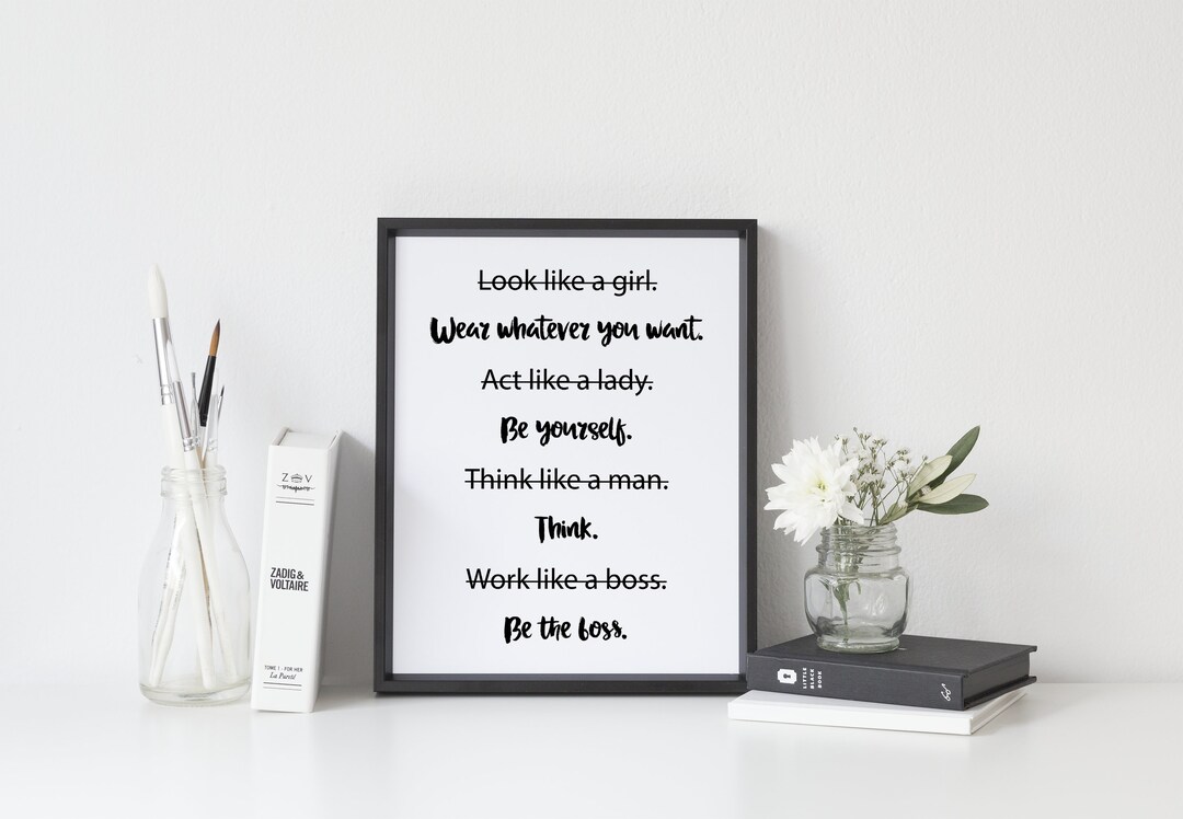 Girl Boss Art Print, Inspirational Art Print, Motivational Print ...