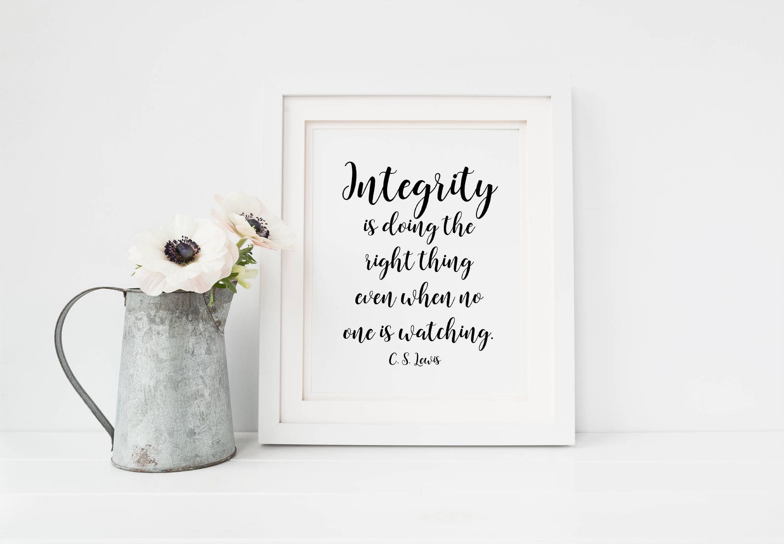 Integrity Print, INSTANT DOWNLOAD, CS Lewis Quote, Printable Wall Art ...