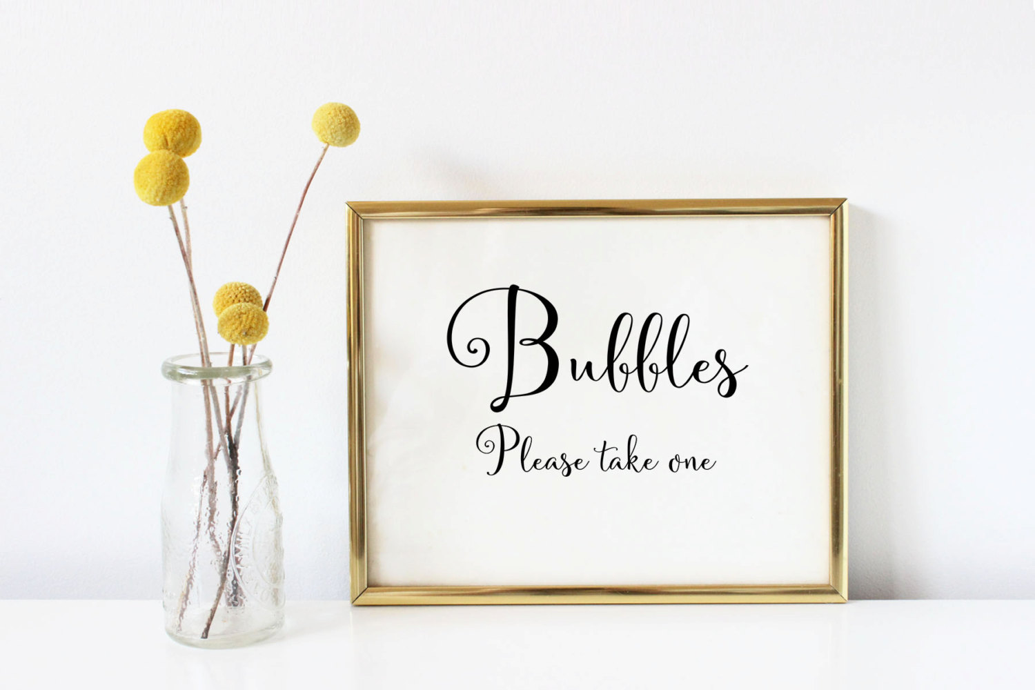 Bubbles Sign Table Card, Wedding Decoration, Wedding Sign, Wedding Send ...