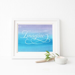 Imagine Wall Art, INSTANT DOWNLOAD, Bedroom Decor, Bedroom Print ...
