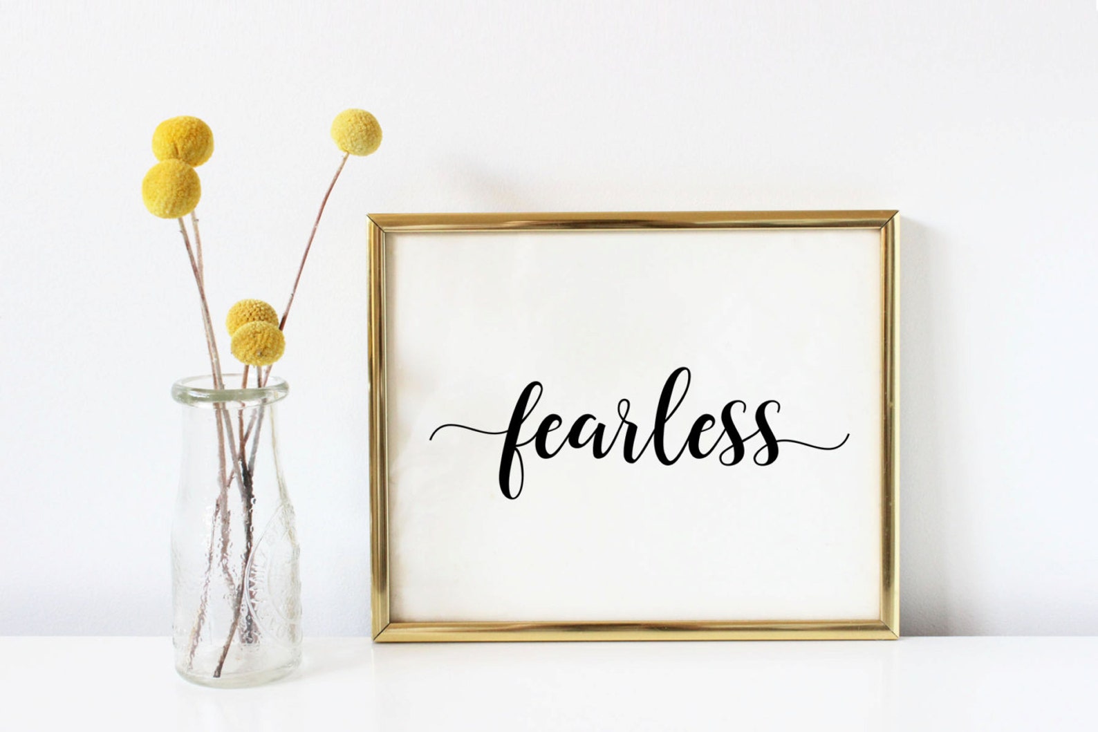 Fearless Digital Print INSTANT DOWNLOAD Inspirational Wall - Etsy