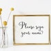 Please Sign Your Name Wedding Sign, Wedding Decoration, Guest Book Sign ...