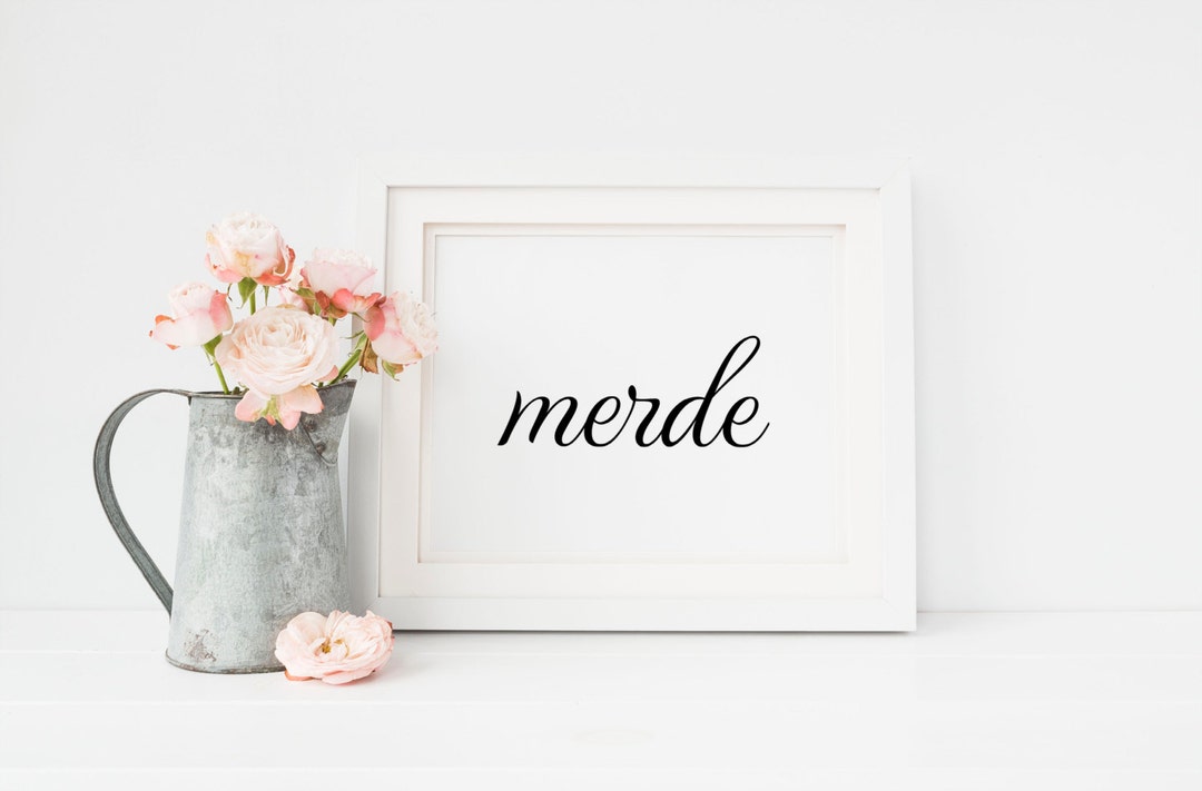 Funny Prints, Merde Sign, Funny Wall Art, Funny Wall Decor, Funny Sign ...