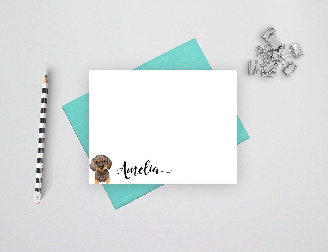 Personalized Dachshund Stationery, Weiner Dog Stationery, Dog ...