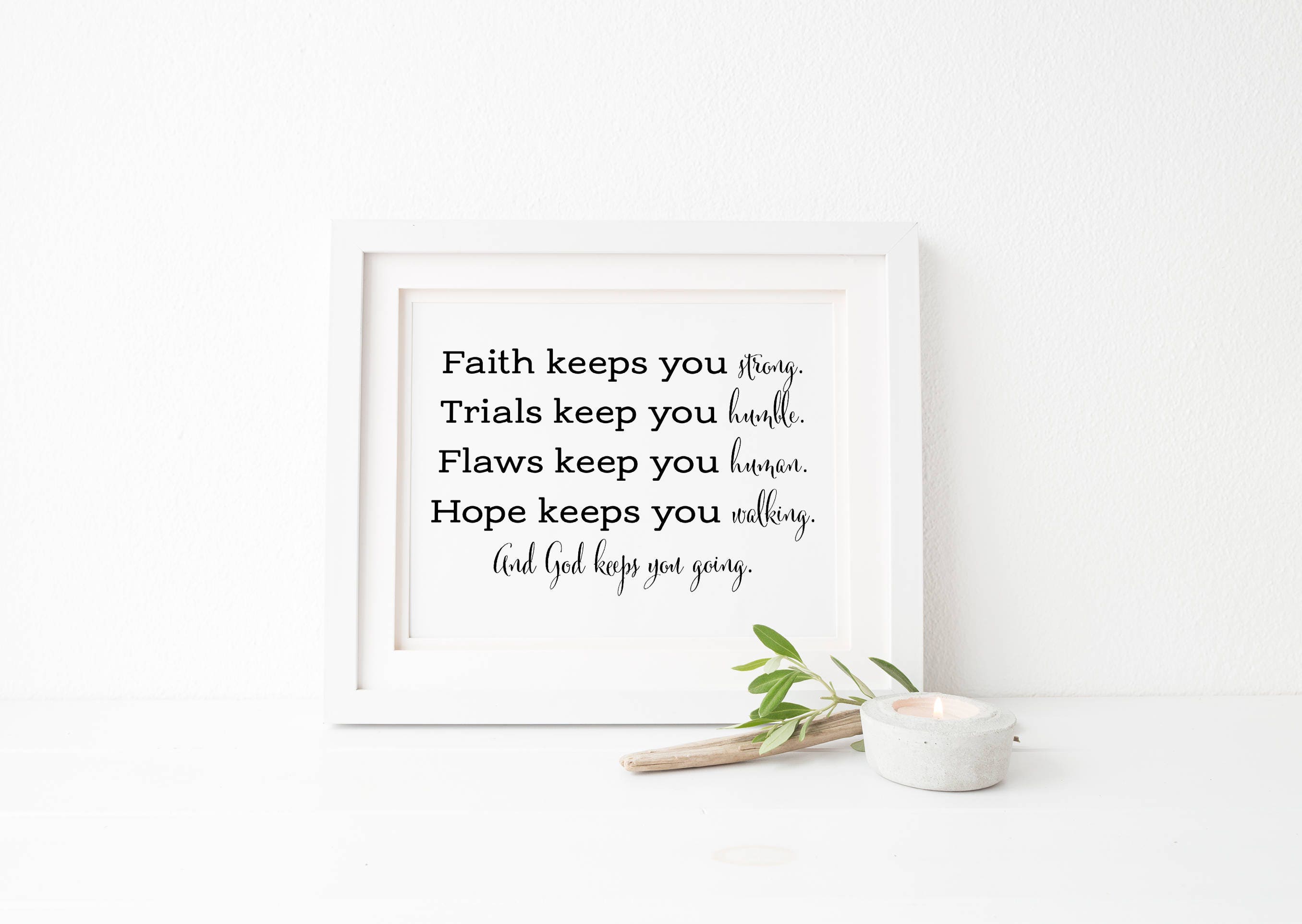 Faith Sign, INSTANT DOWNLOAD, Printable Wall Art, Inspirational Print ...