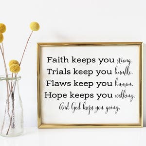 Faith Sign, INSTANT DOWNLOAD, Printable Wall Art, Inspirational Print ...