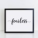 Fearless Digital Print INSTANT DOWNLOAD Inspirational Wall - Etsy
