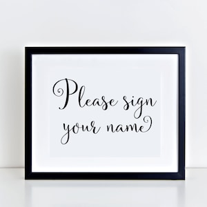 Please Sign Your Name Wedding Sign, Wedding Decoration, Guest Book Sign ...