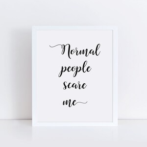 Normal People Print Funny Prints Funny Wall Art Funny - Etsy