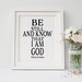 Be Still Sign INSTANT DOWNLOAD Printable Wall Art - Etsy