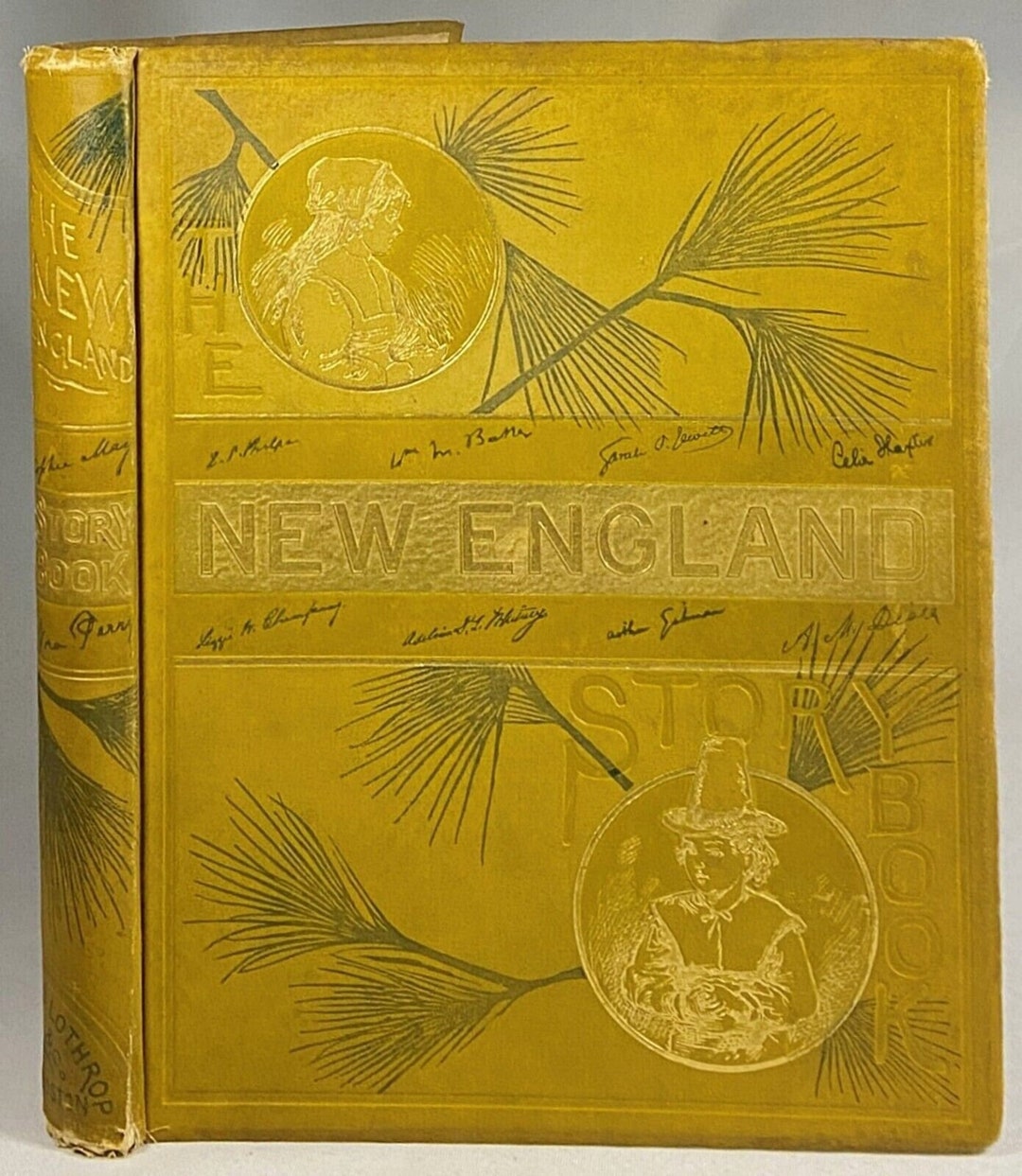 1800's the New England Story-book VICTORIAN BINDING Decorative Antique ...
