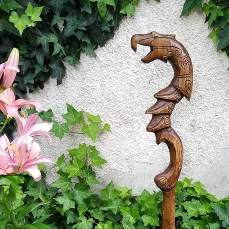 Wooden Wizard Staff - Etsy
