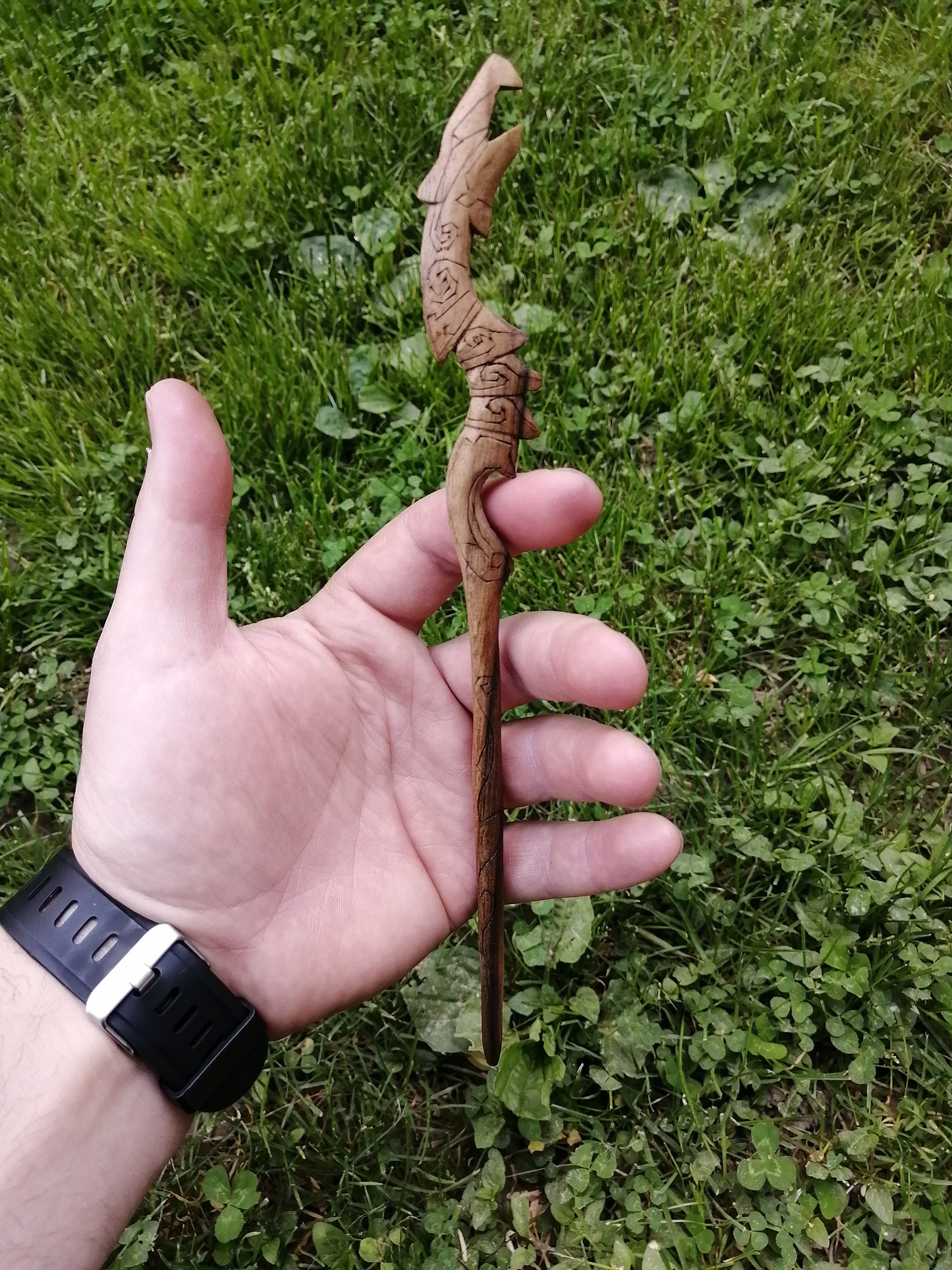 Wooden Hair Stick Staff of Destruction Skyrim Dragon Priest | Etsy