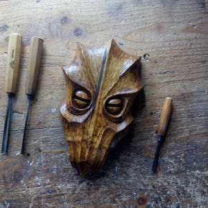 Ahzidal Mask Hand Carved in Wood - Etsy