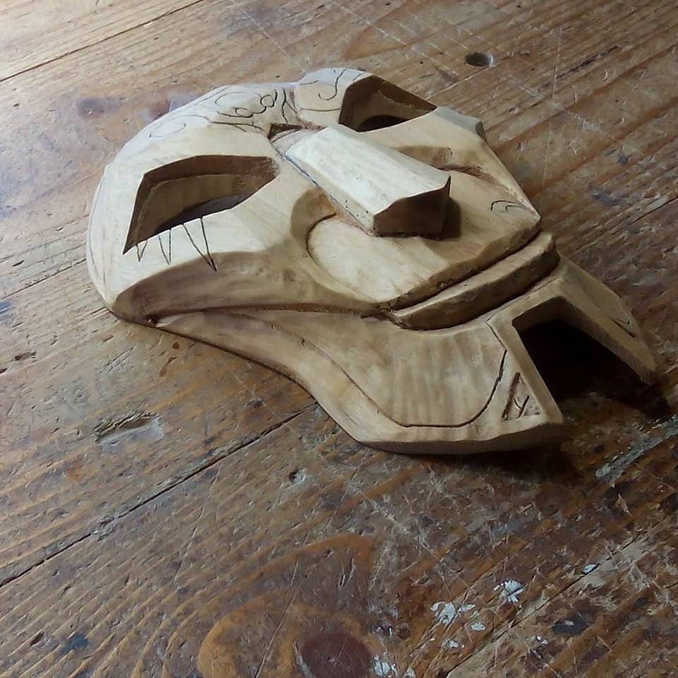 Jhin Mask Hand Carved League of Legends Jhin the Virtuoso - Etsy Canada