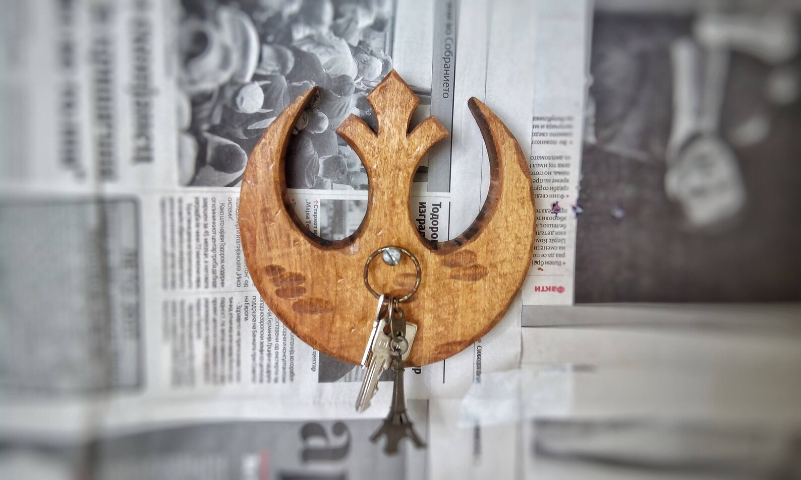 Rogue One Rebel Alliance Hand Carved Symbol Star Wars Wood Key | Etsy