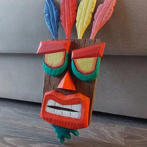 Aku Aku & Uka Uka Masks, Crash Bandicoot Tiki Masks, Handcrafted From ...