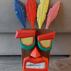 Aku Aku & Uka Uka Masks, Crash Bandicoot Tiki Masks, Handcrafted From ...