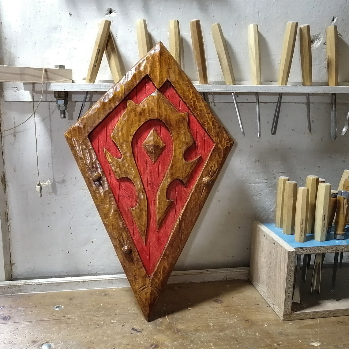 60x34cm Horde Shield World of Warcraft Inspired Lok'tar - Etsy