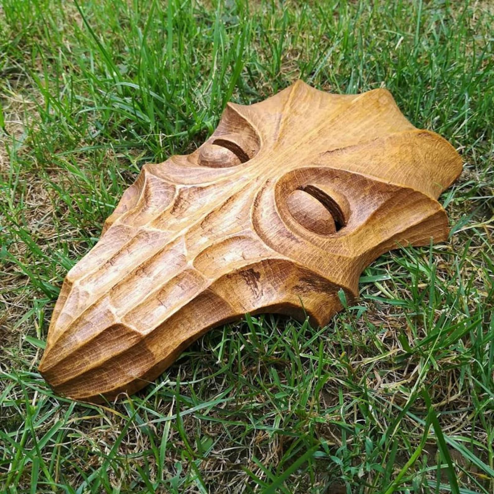 Ahzidal Mask Hand Carved in Wood | Etsy